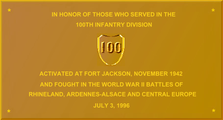 United States Army 100th Infantry Division (Sons of Bitche) | City of ...