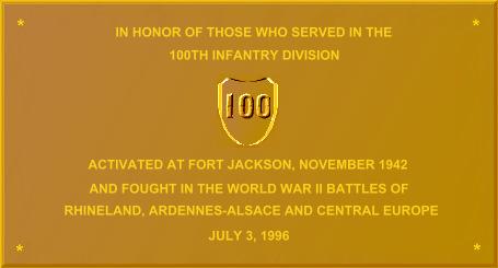 United States Army 100th Infantry Division (Sons of Bitche) | City of ...