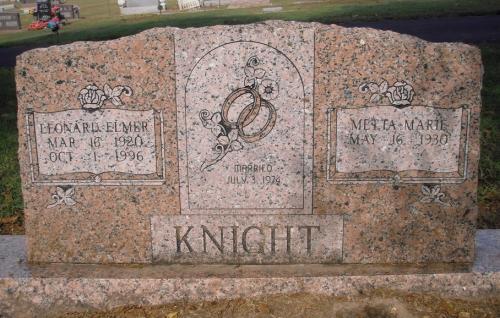 Knight, Leonard Elmer & Metta Marie | City of Grove Oklahoma